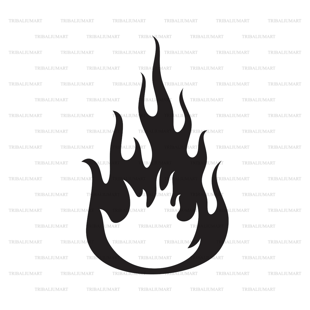 Flame fire Icons. Cut Files for Cricut. Clip Art Silhouettes eps, Svg ...