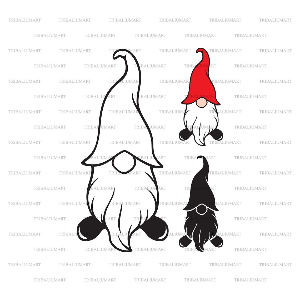 Garden Gnome. Cut Files for Cricut. Clip Art Silhouette eps - Etsy