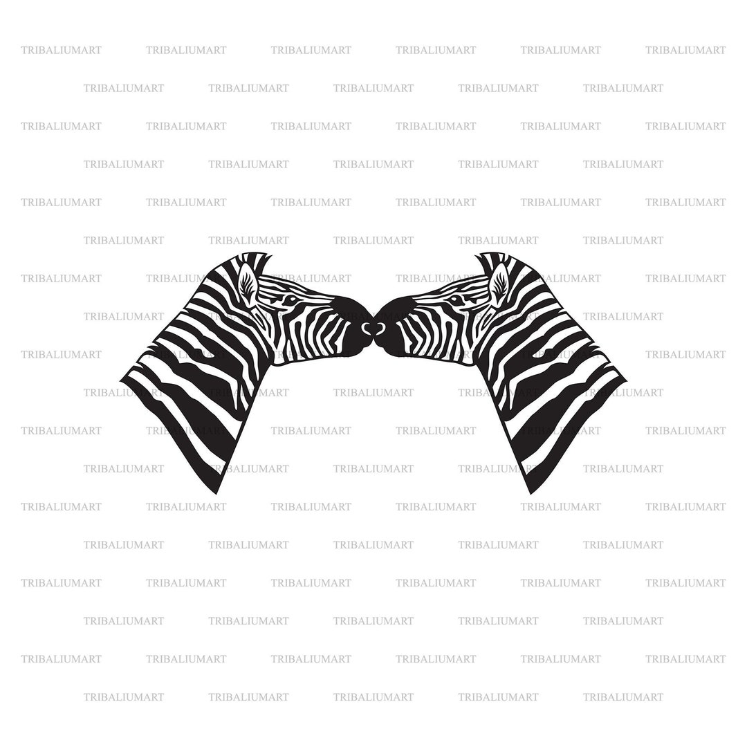 Two Zebras (zebra Design). Cut Files for Cricut. Clip Art Silhouettes ...