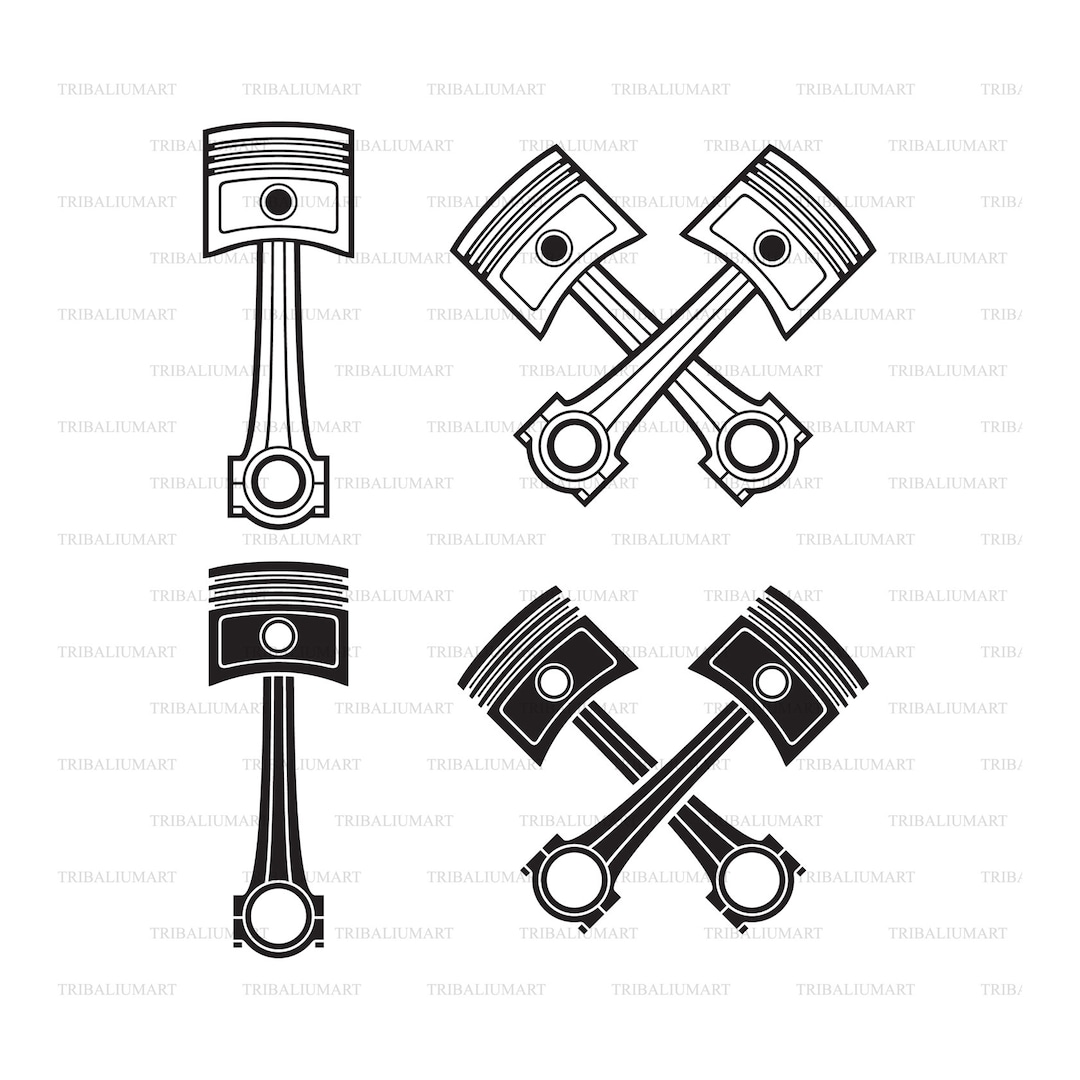 Car Engine Pistons. Auto Mechanic Design (biker or Motorcycle Symbol ...