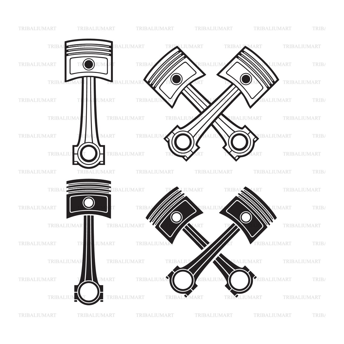 Pistoni motore auto. Disegno meccanico automatico Biker o - Etsy Italia