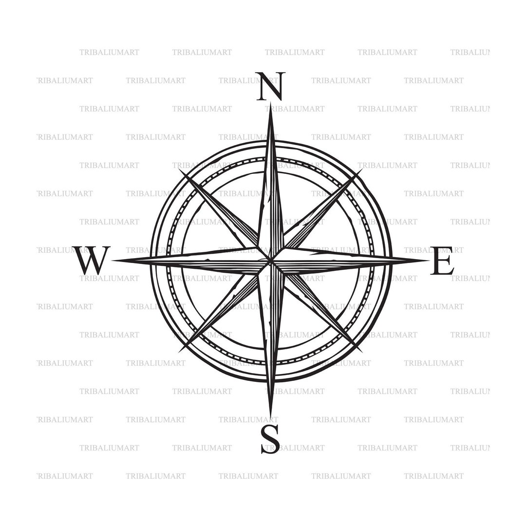 Compass. Cut Files for Cricut. Clip Art (eps, Svg, Pdf, Png, Dxf, Jpeg ...