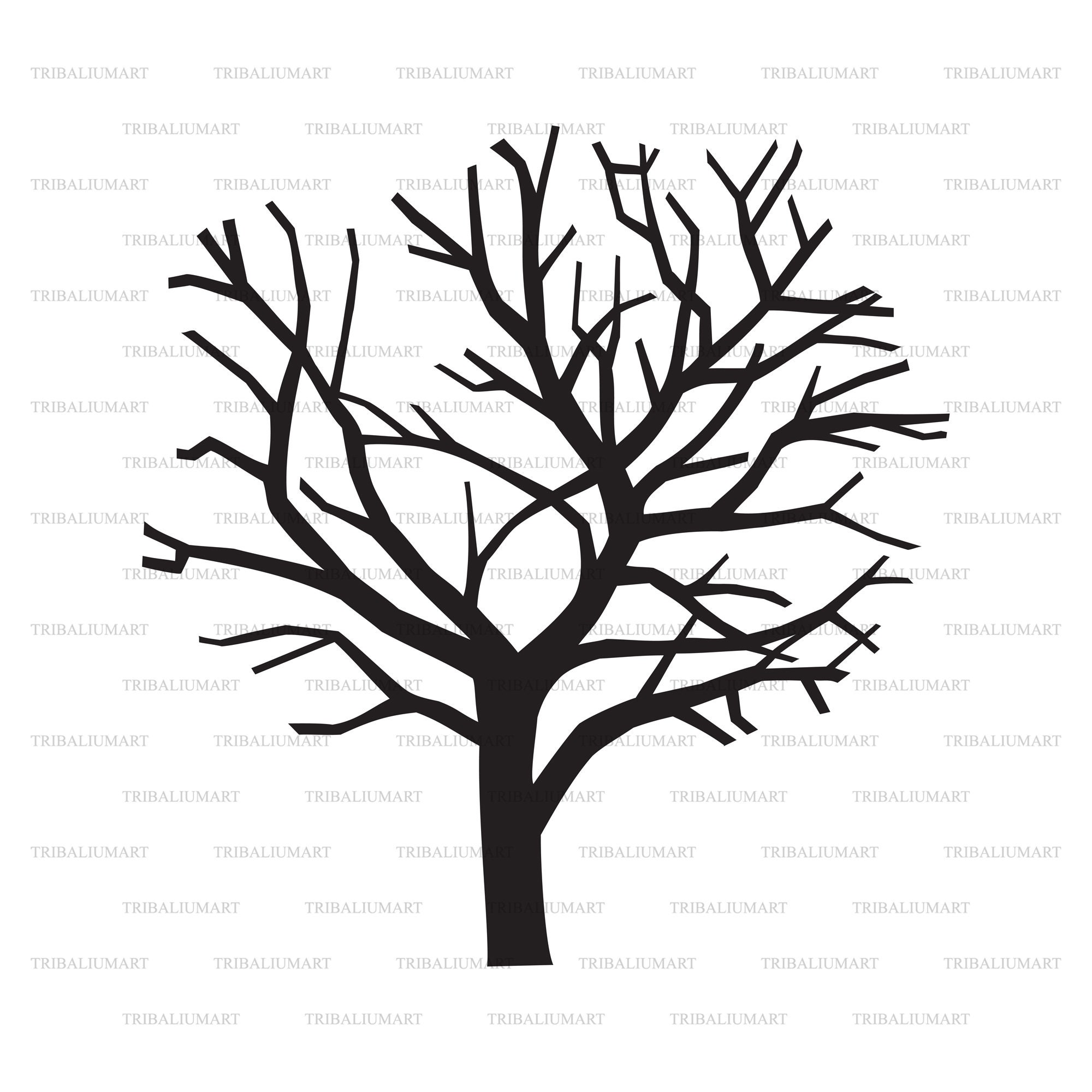 Bare Tree Clipart Black And White