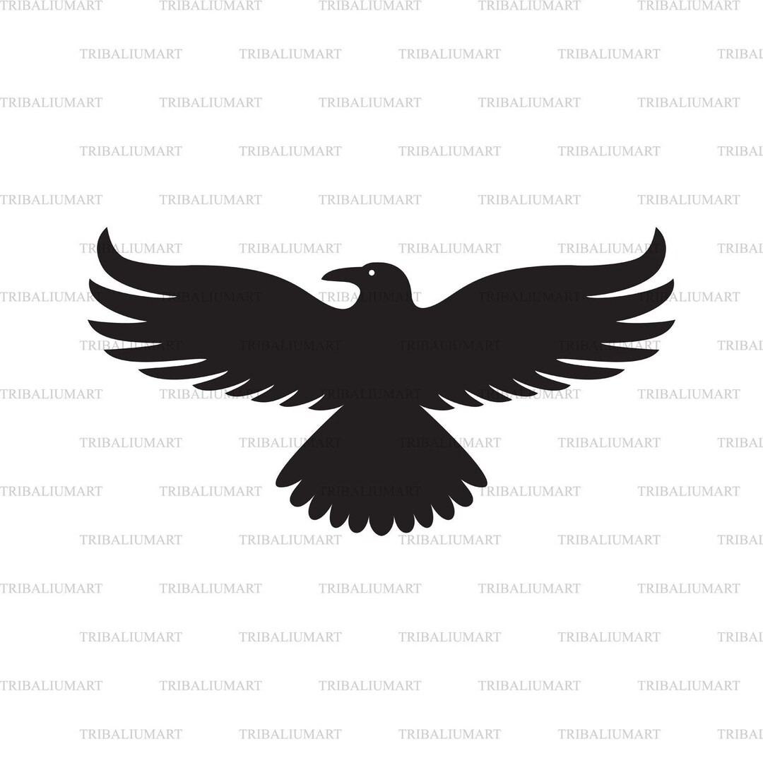 Raven. Cut Files for Cricut. Clip Art Silhouettes (eps, Svg, Pdf, Png ...