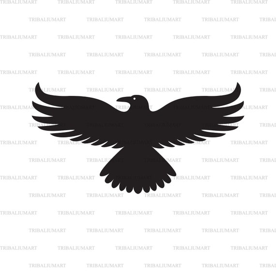 Raven. Cut Files for Cricut. Clip Art Silhouettes eps Svg | Etsy