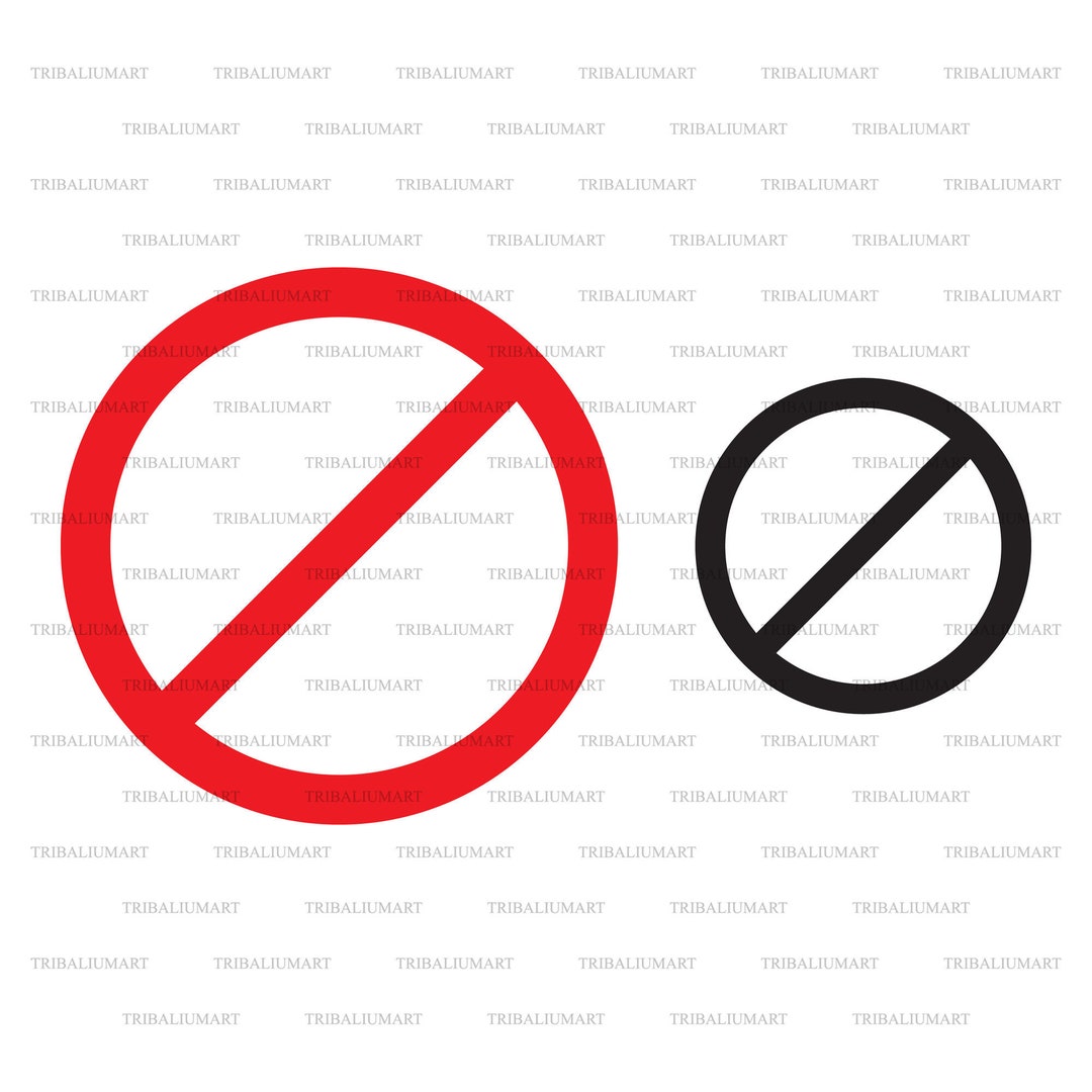 Stop Sign (no Icon, Prohibition Symbol, Do Not Design). Cut Files for ...