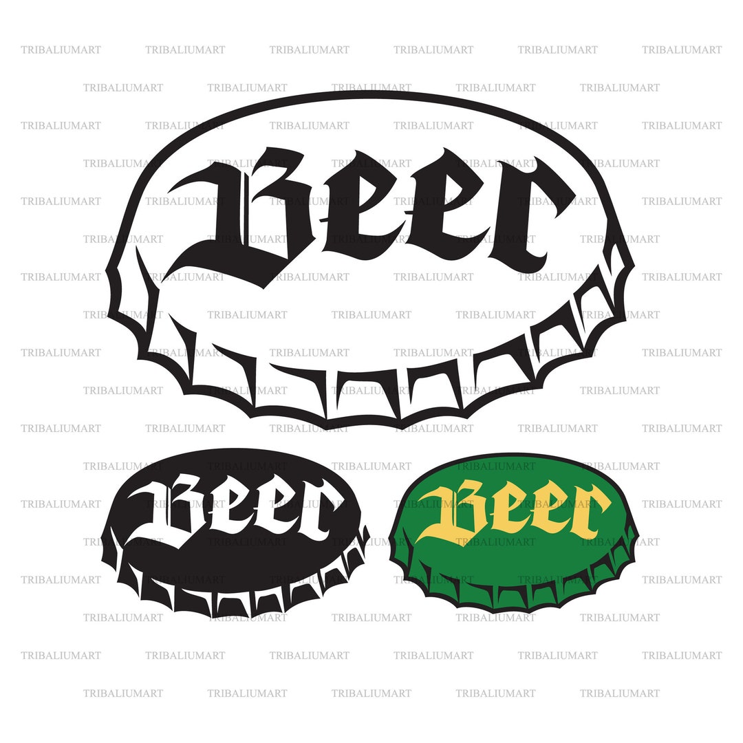 Beer Bottle Cap. Cut Files for Cricut. Clip Art Silhouette (eps, Svg ...