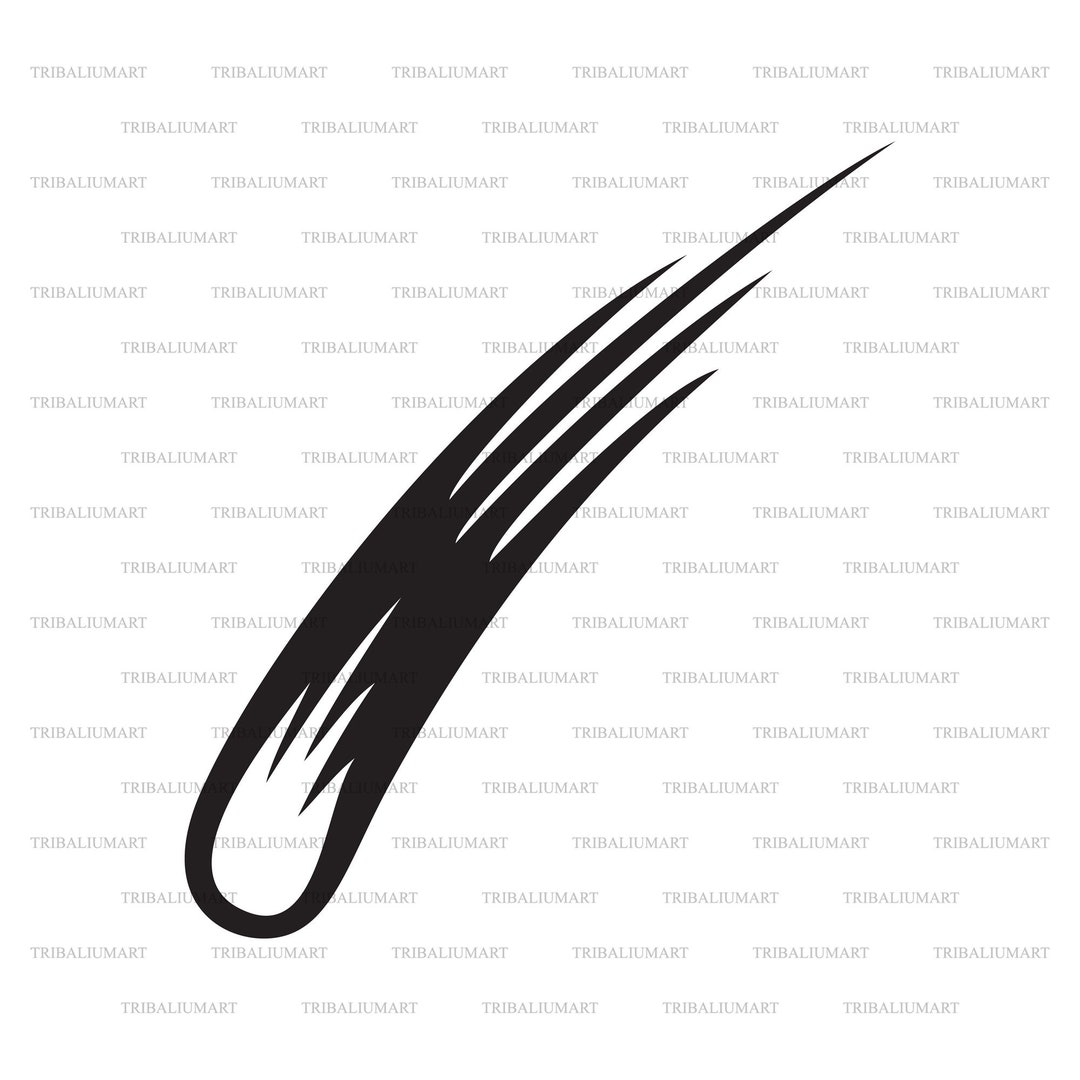Comet. Cut Files for Cricut. Clip Art Silhouettes (eps, Svg, Pdf, Png ...