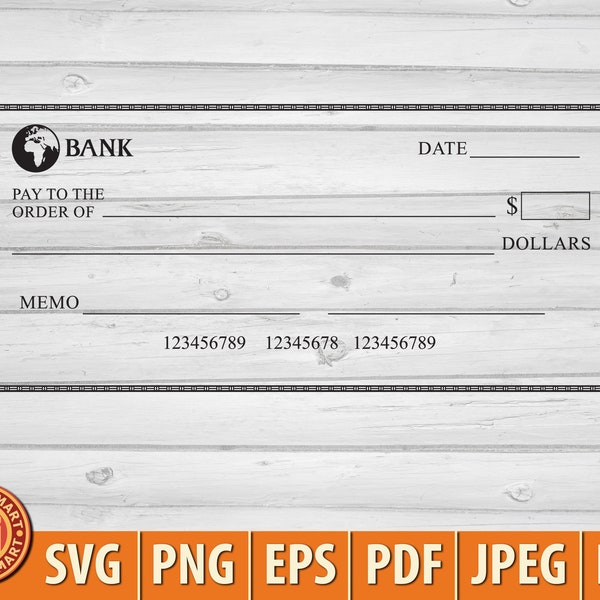 Blank Check Svg - Etsy