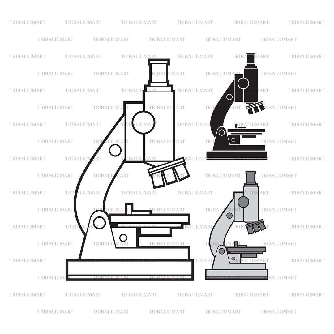 Microscope. Cut Files for Cricut. Clip Art Silhouette (eps, Svg, Pdf ...