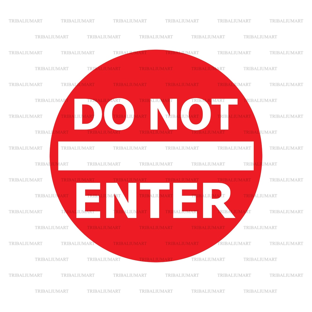 Do Not Enter Warning Sign. Cut Files for Cricut. Clip Art Silhouette ...