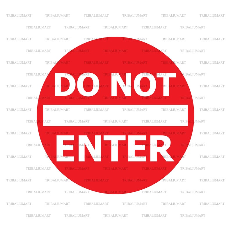 Do Not Enter Warning Sign. Cut Files for Cricut. Clip Art - Etsy