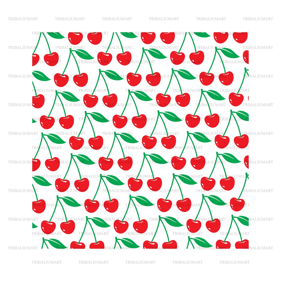 Background Pattern With Cherry. Cut Files for Cricut. Clip Art | Etsy