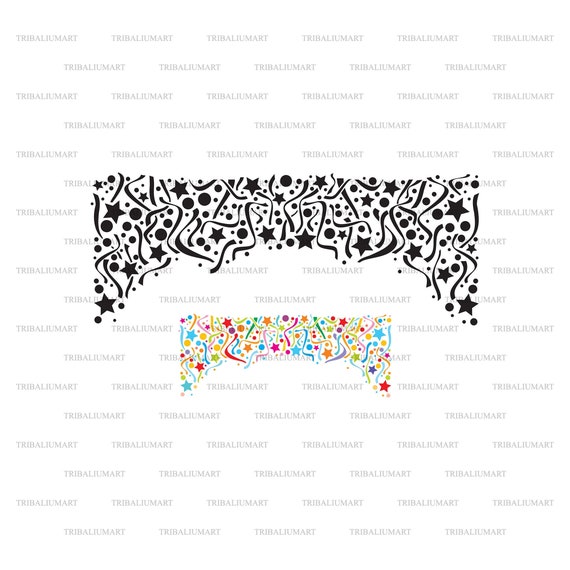 Party Streamers Clipart Border