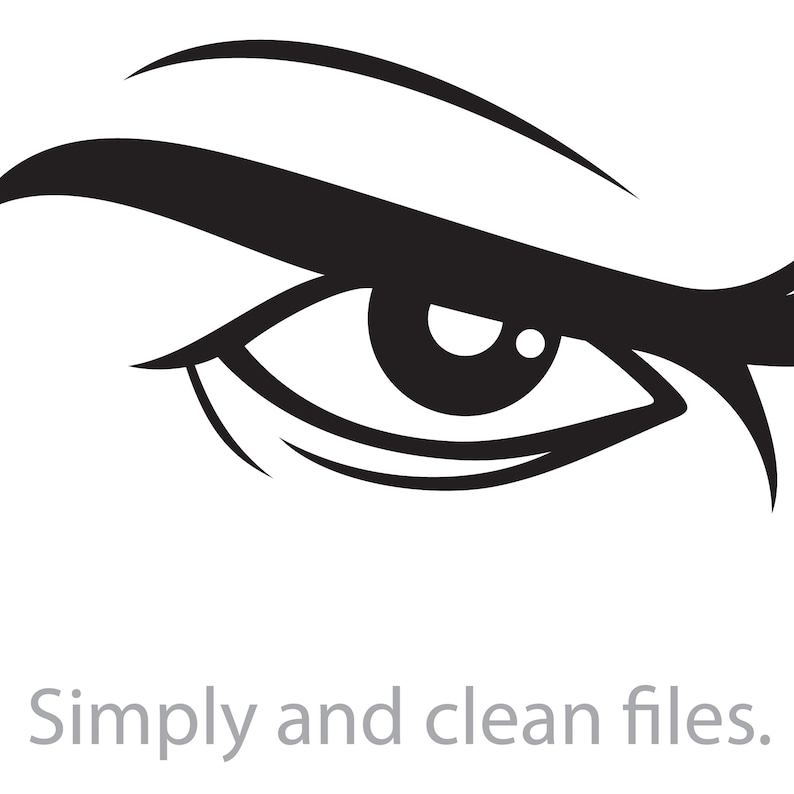 Angry Look bad Eyes. Cut Files for Cricut. Clip Art | Etsy