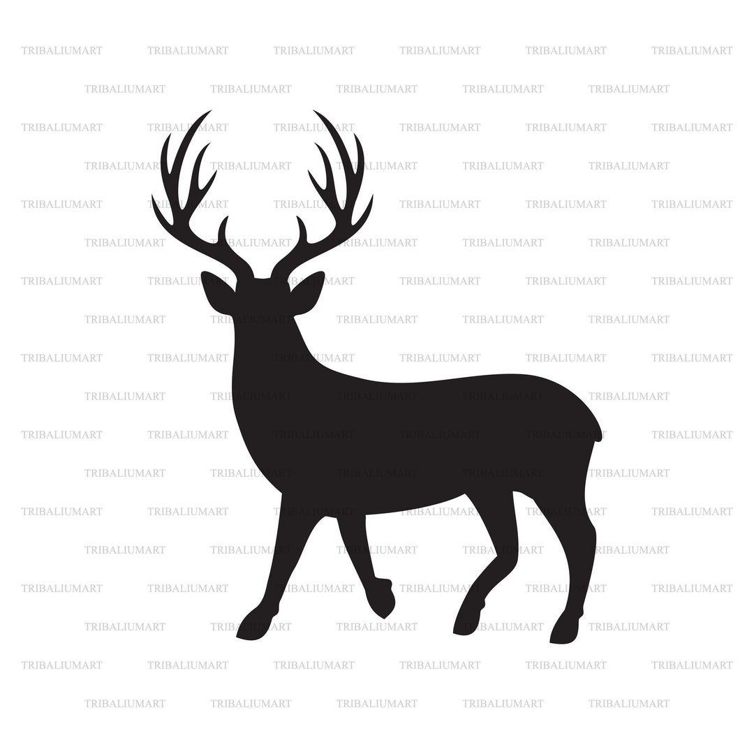 Deer Silhouette. Cut Files for Cricut. Clip Art Silhouette (eps, Svg ...