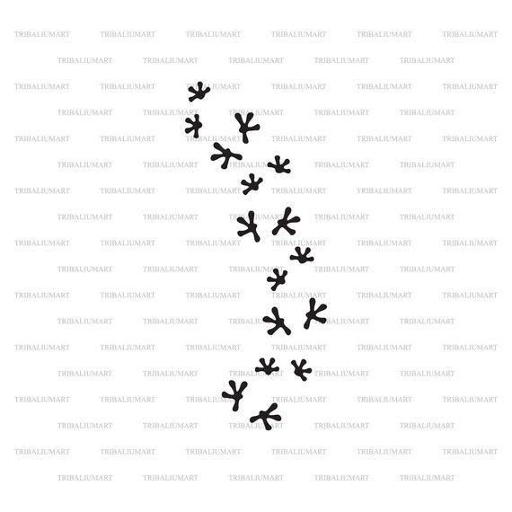 Lizard Footprints. Cut Files for Cricut. Clip Art Silhouettes | Etsy