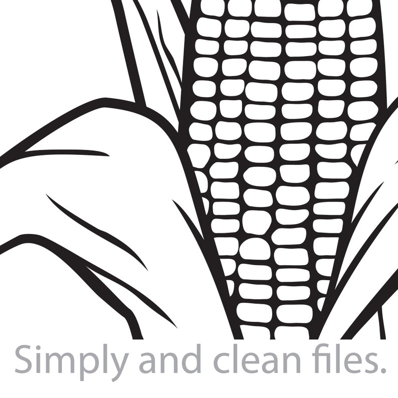 Corn With Leaves. Cut Files for Cricut. Clip Art Silhouettes - Etsy