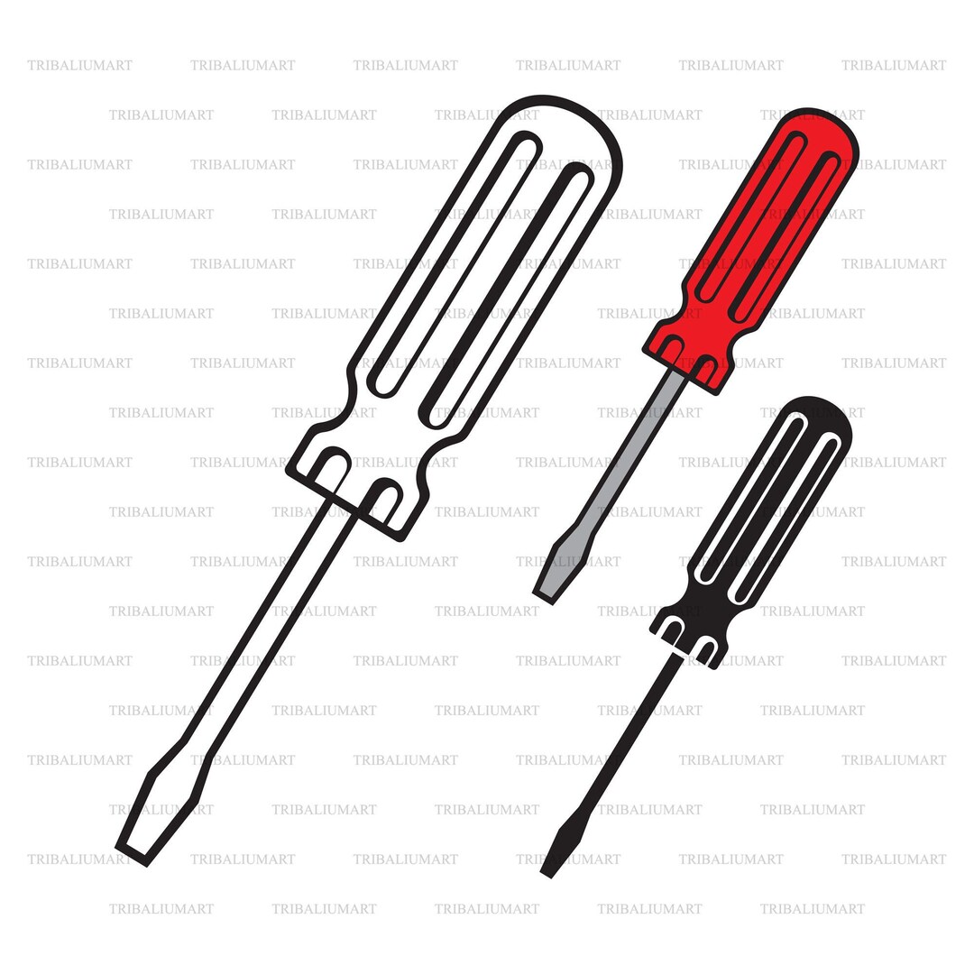 Screwdriver. Cut Files for Cricut. Clip Art (eps, Svg, Pdf, Png, Dxf ...