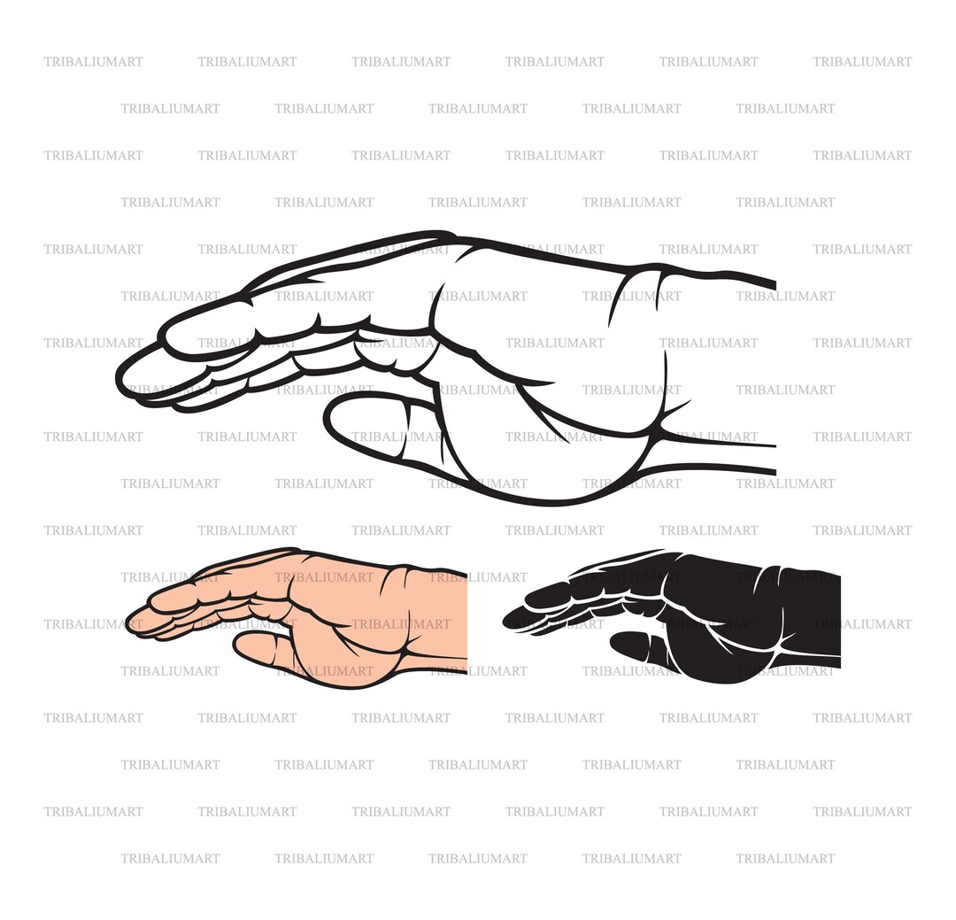 Hand Protecting. Cut Files for Cricut. Clip Art Silhouette (eps, Svg ...