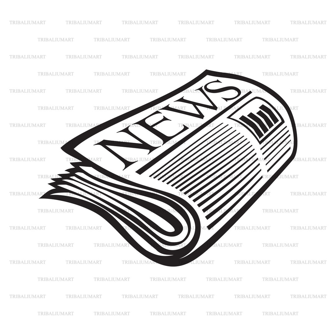 Newspaper. Cut Files for Cricut. Clip Art (eps, Svg, Pdf, Png, Dxf ...