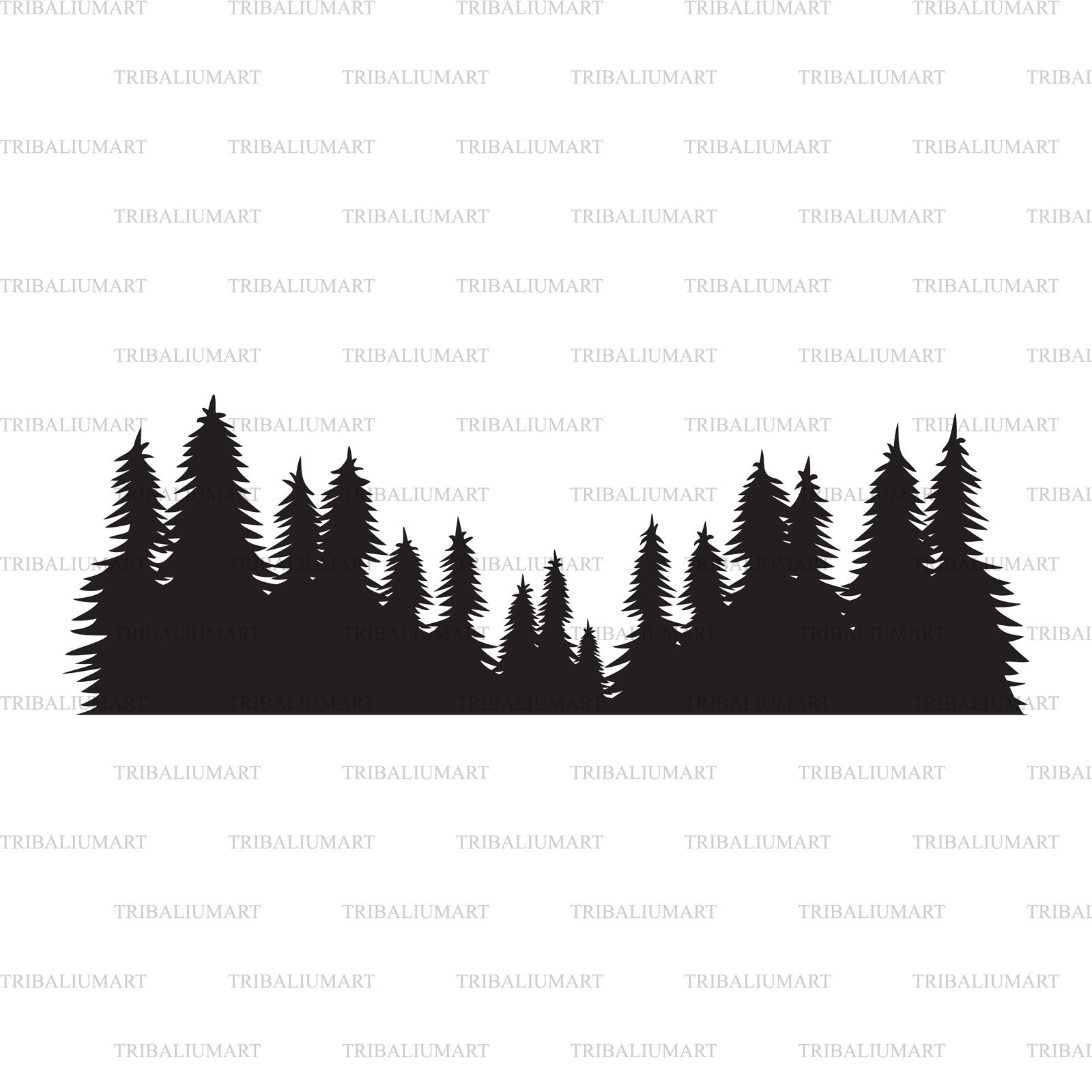 Forest Silhouette Background. Cut Files for Cricut. Clip Art - Etsy Canada