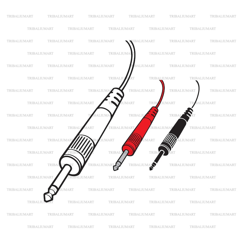 Audio Jack Cable. Clip Art Silhouettes eps Svg Pdf Png - Etsy