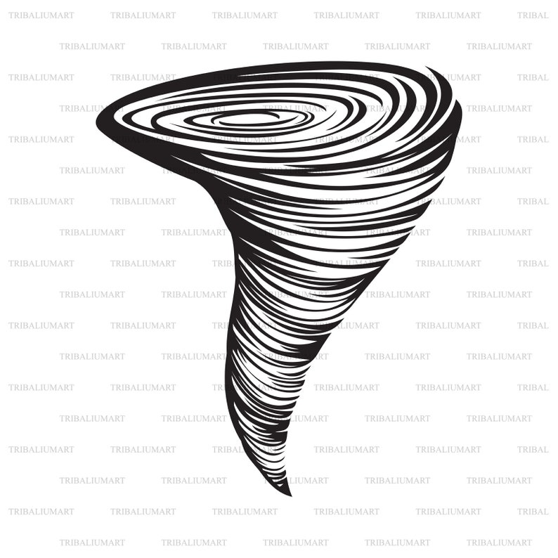 Tornado. Cut Files for Cricut. Clip Art Silhouettes eps Svg - Etsy