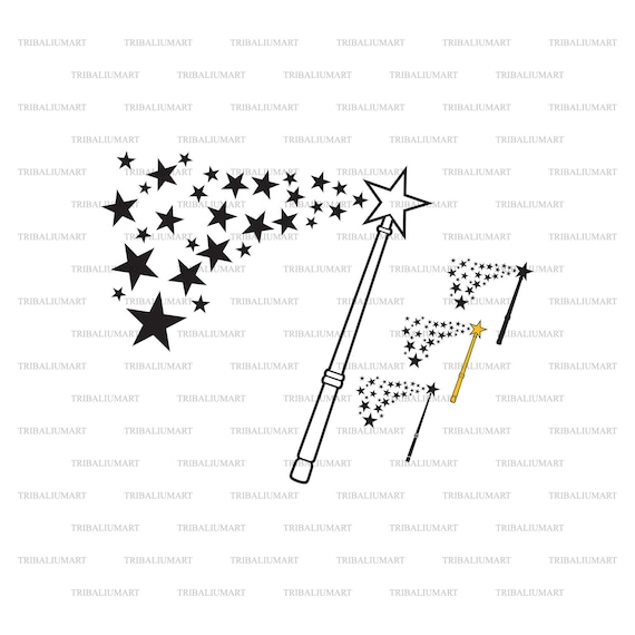 Magic Wand. Cut Files for Cricut. Clip Art Silhouette eps - Etsy