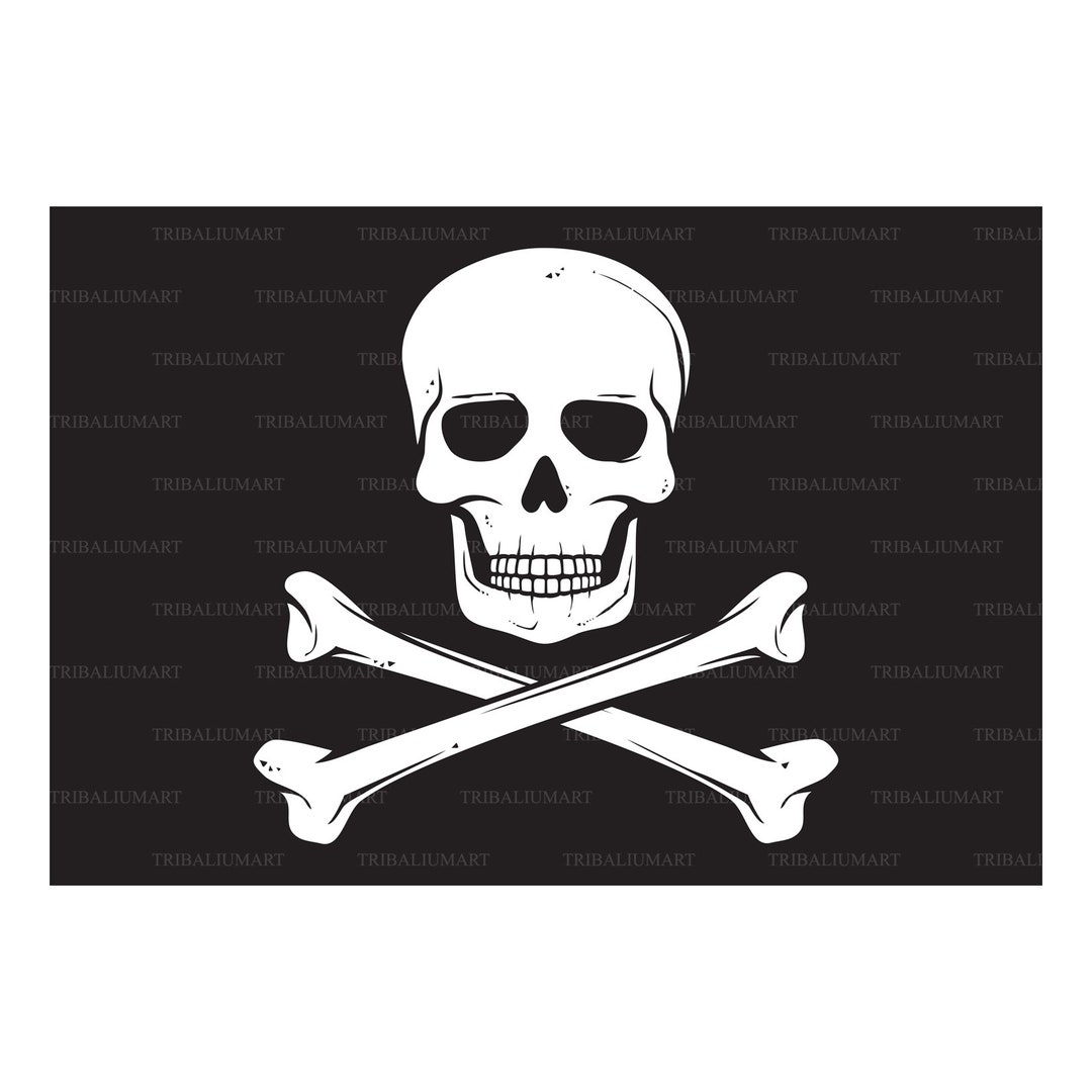 Pirate Flag With Skull and Cross Bones (jolly Roger). Cut Files for ...