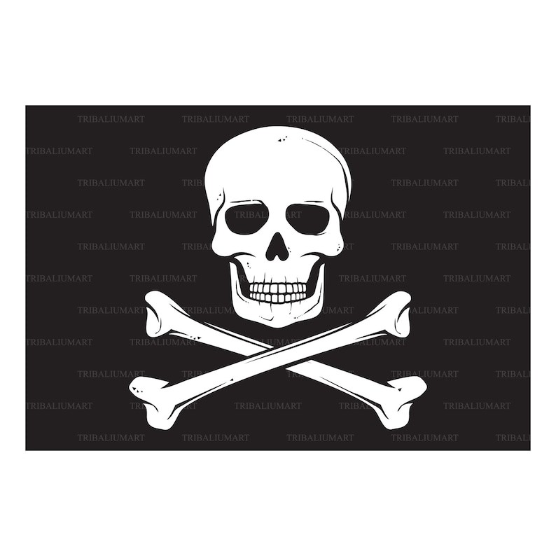 Pirate Flag With Skull and Cross Bones (jolly Roger). Cut Files for ...