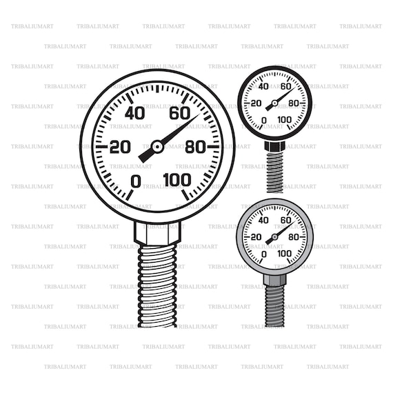 Pressure Gauge Meter. Cut Files for Cricut. Clip Art - Etsy