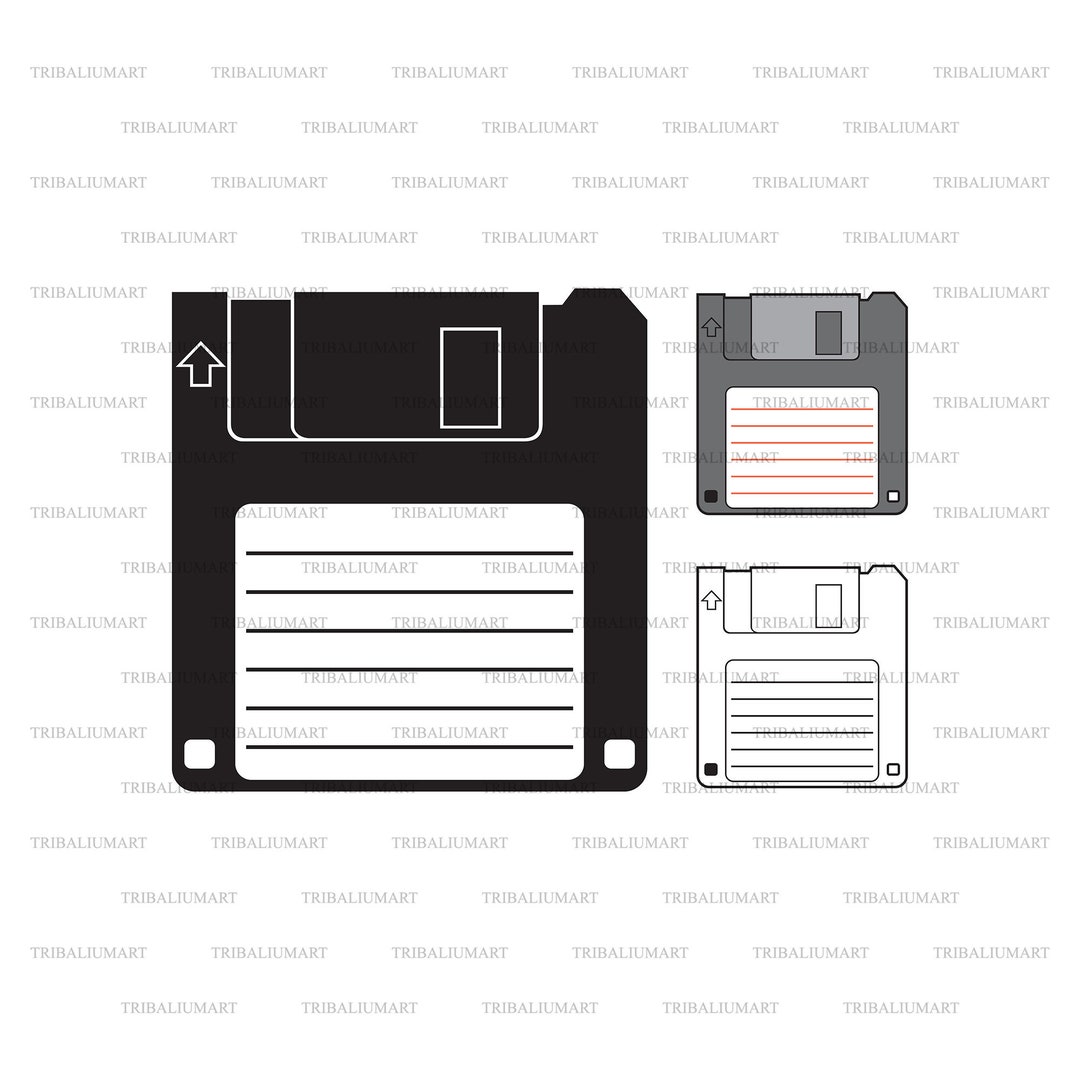 Floppy Disk. Cut Files for Cricut. Clip Art Silhouette (eps, Svg, Pdf ...