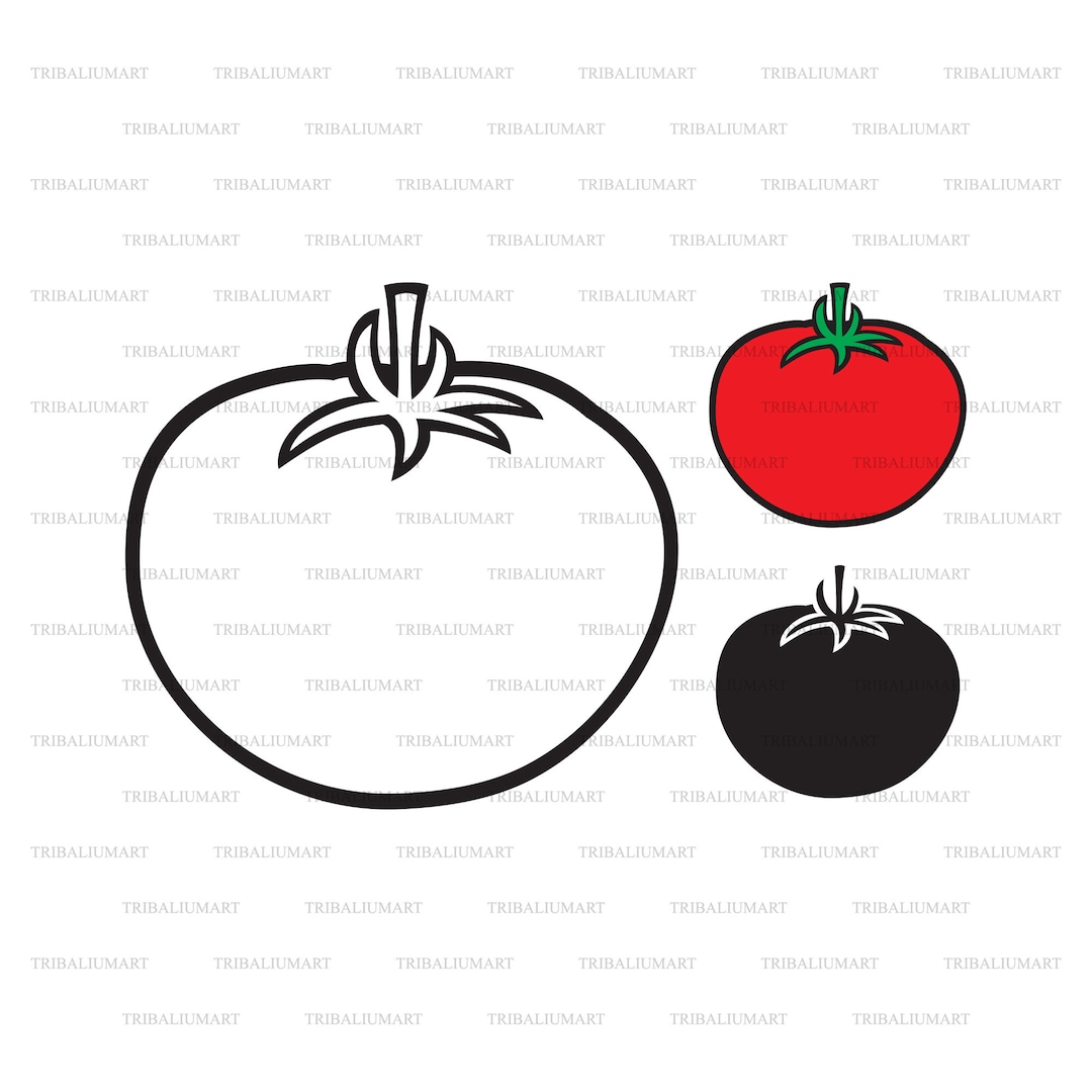 Tomato. Cut Files for Cricut. Clip Art (eps, Svg, Pdf, Png, Dxf, Jpeg ...