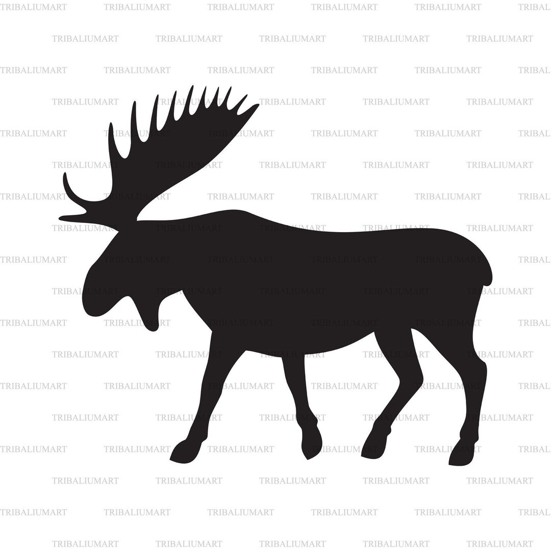 Moose. Cut Files for Cricut. Clip Art Silhouettes (eps, Svg, Pdf, Png ...