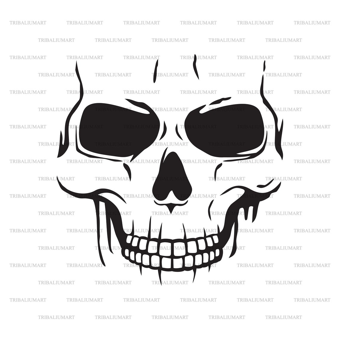 Human Skull. Skeleton Head. Cut Files for Cricut. Clip Art - Etsy