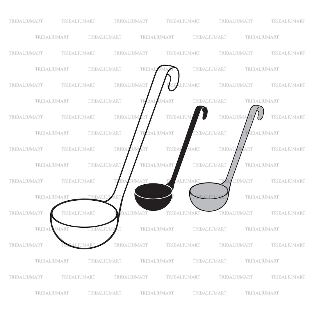 Ladle. Cut Files for Cricut. Clip Art Silhouette (eps, Svg, Pdf, Png ...