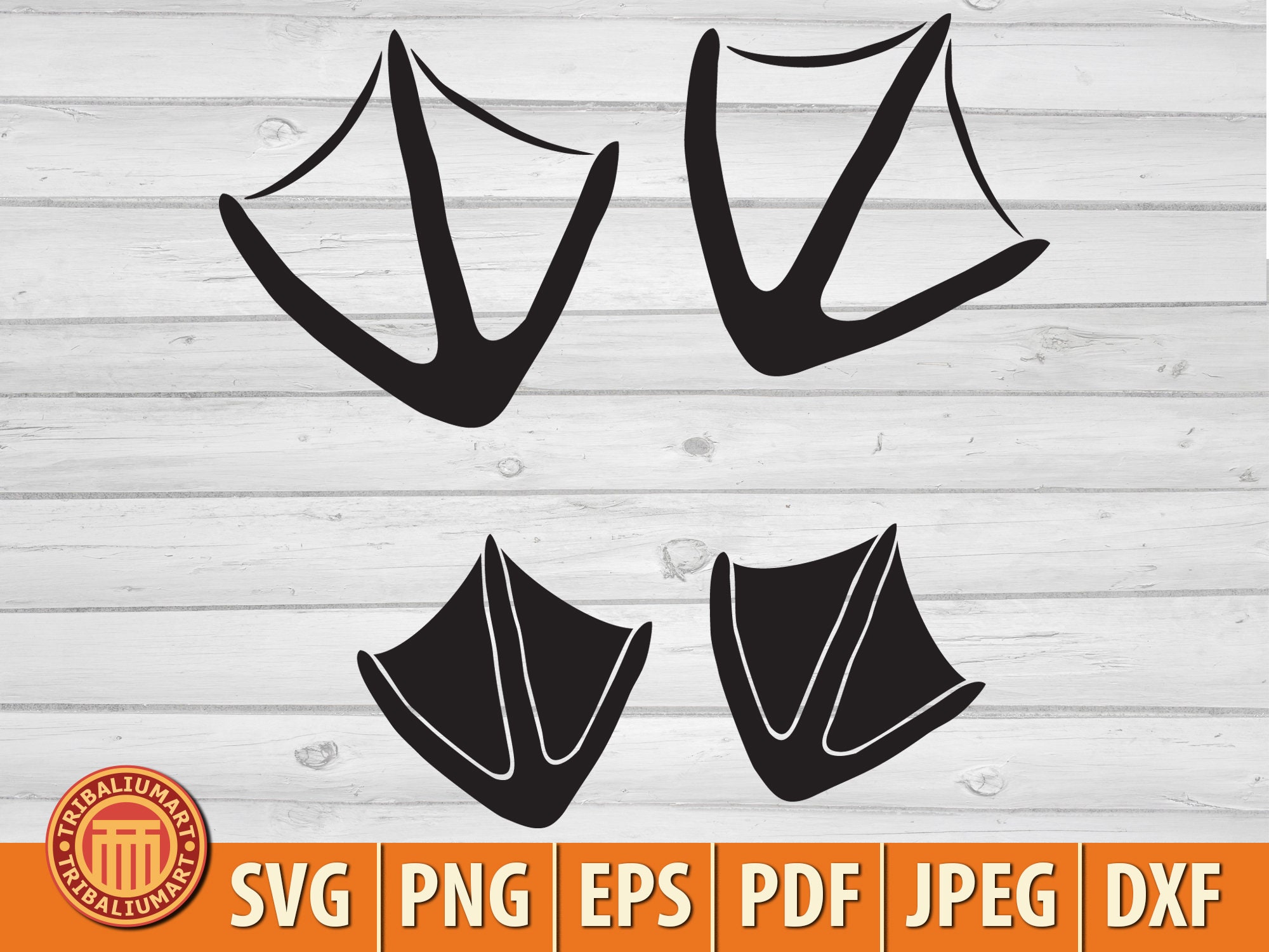 Goose Footprints Track. Cut Files for Cricut. Clip Art Silhouette (eps ...