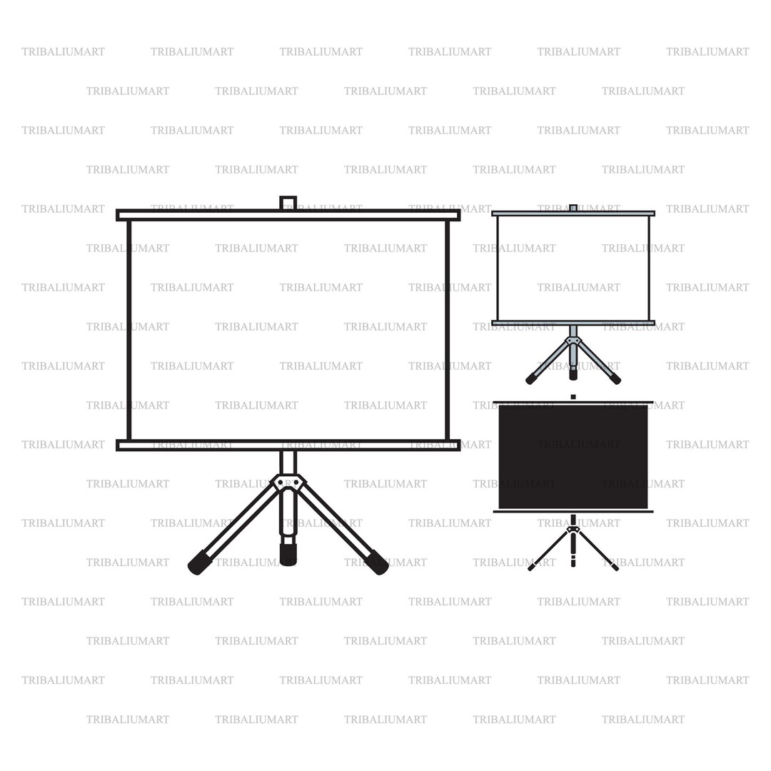 Projector Screen. Cut Files for Cricut. Clip Art Silhouette (eps, Svg ...