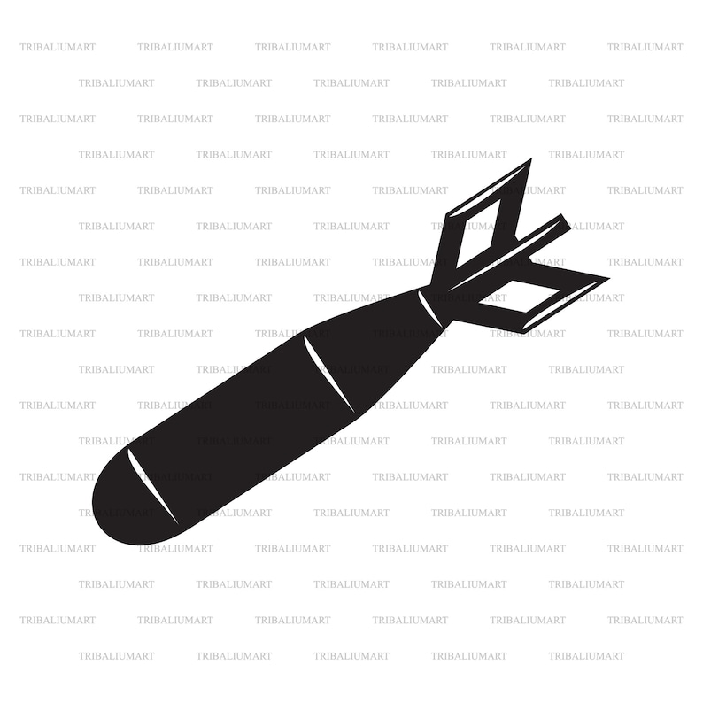 Aviation Bomb. Cut Files for Cricut. Clip Art Silhouette (eps, Svg, Pdf ...