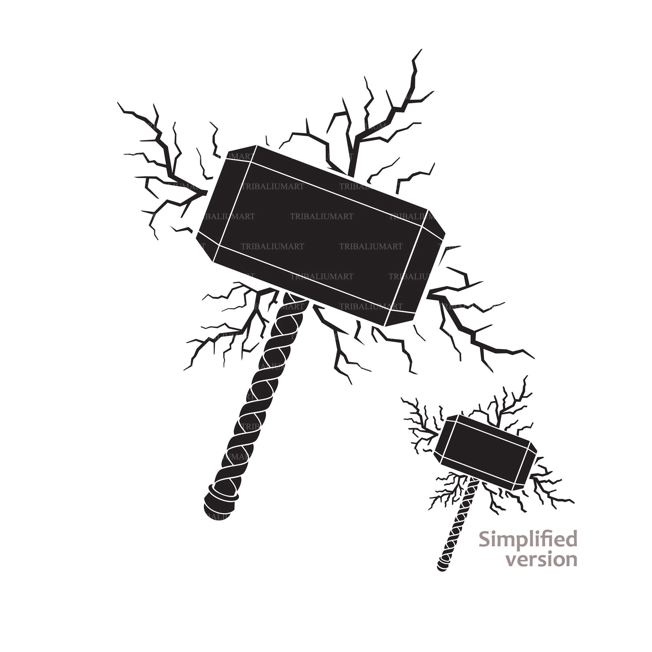 Thor Hammer Stencils