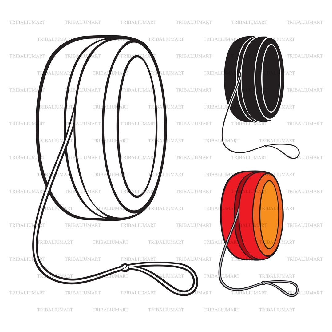 Yo-yo Toy (yoyo). Cut Files for Cricut. Clip Art Silhouettes (eps, Svg ...