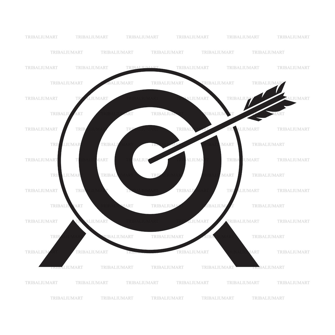 Archery Target. Cut Files for Cricut. Clip Art Silhouettes (eps, Svg ...