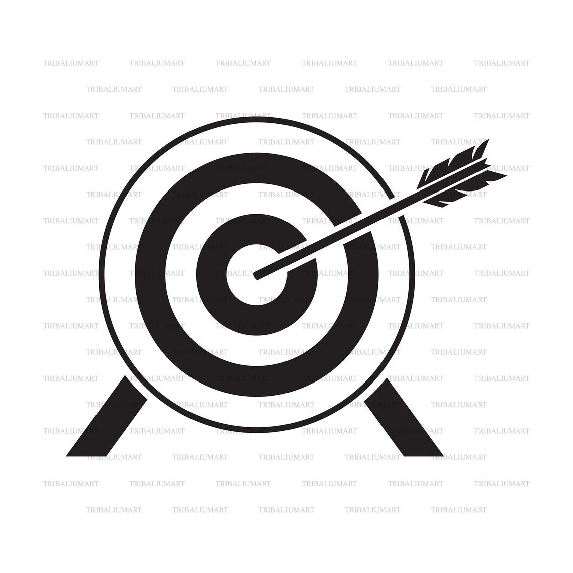 Archery Target. Cut Files for Cricut. Clip Art Silhouettes (eps, Svg ...