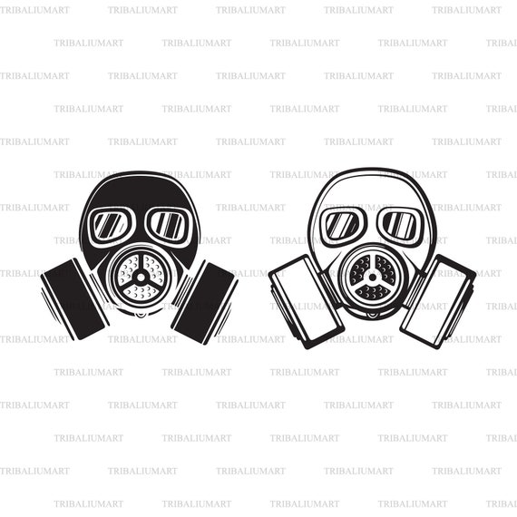 Gas Mask. Cut Files for Cricut. Clip Art Silhouettes eps - Etsy