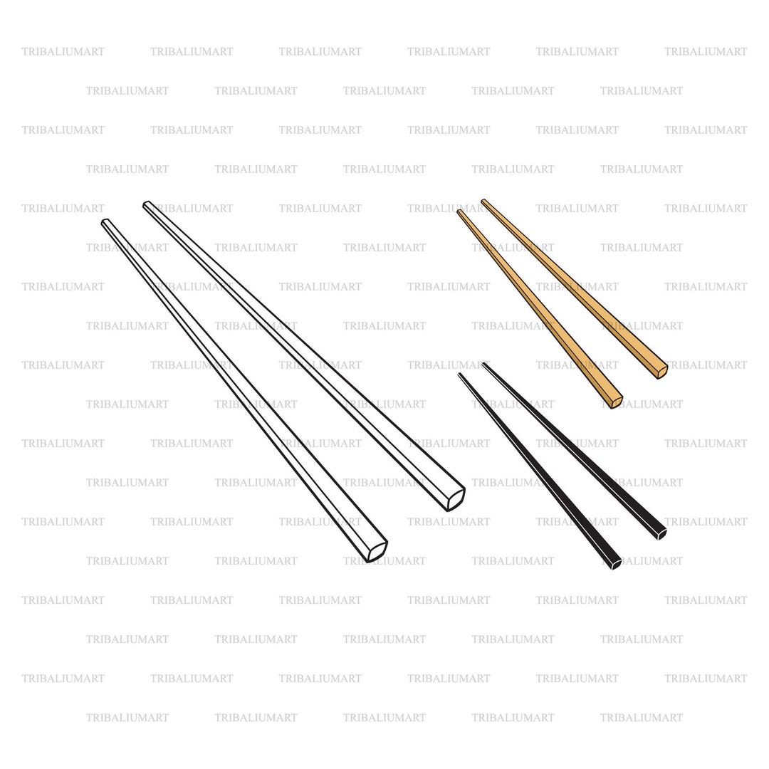 Chopsticks. Cut Files for Cricut. Clip Art (eps, Svg, Pdf, Png, Dxf ...