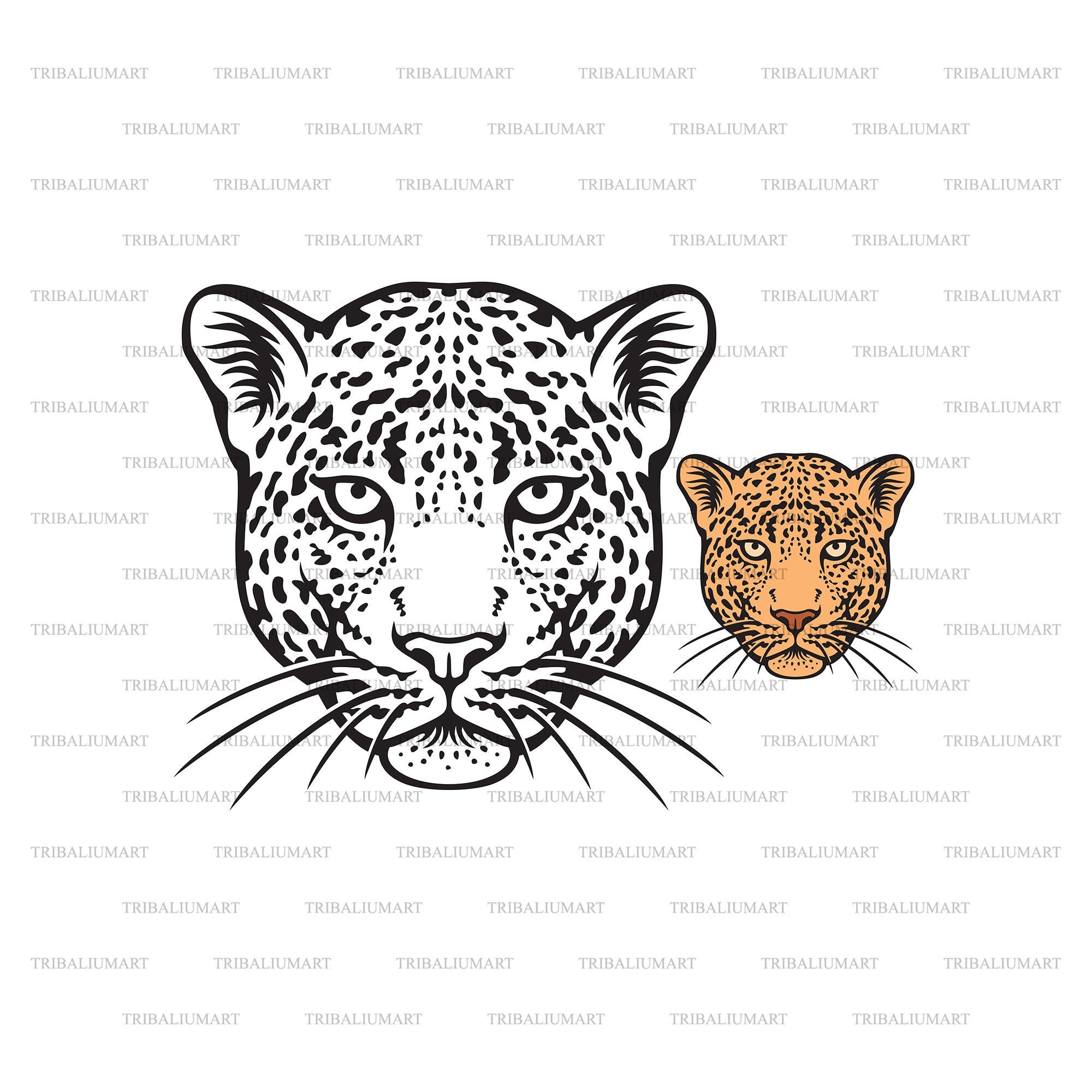 Leopard Face Clip Art