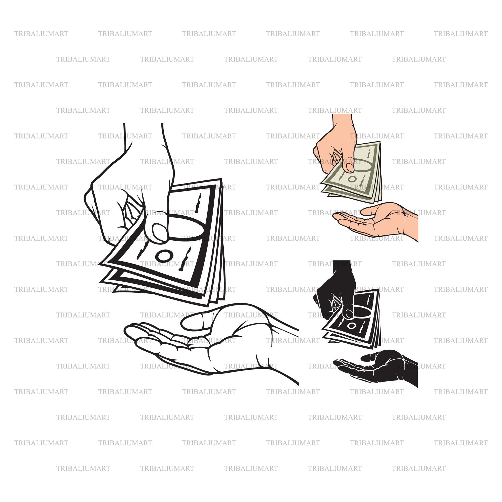 Giving And Receiving Hands Clipart