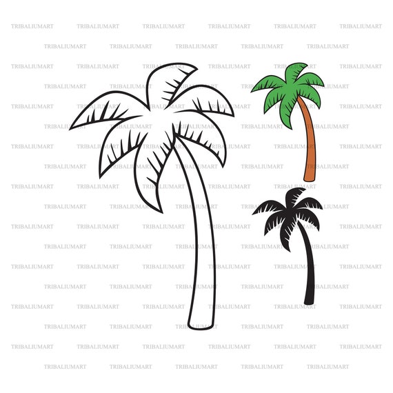 Simple Palm Tree Drawing