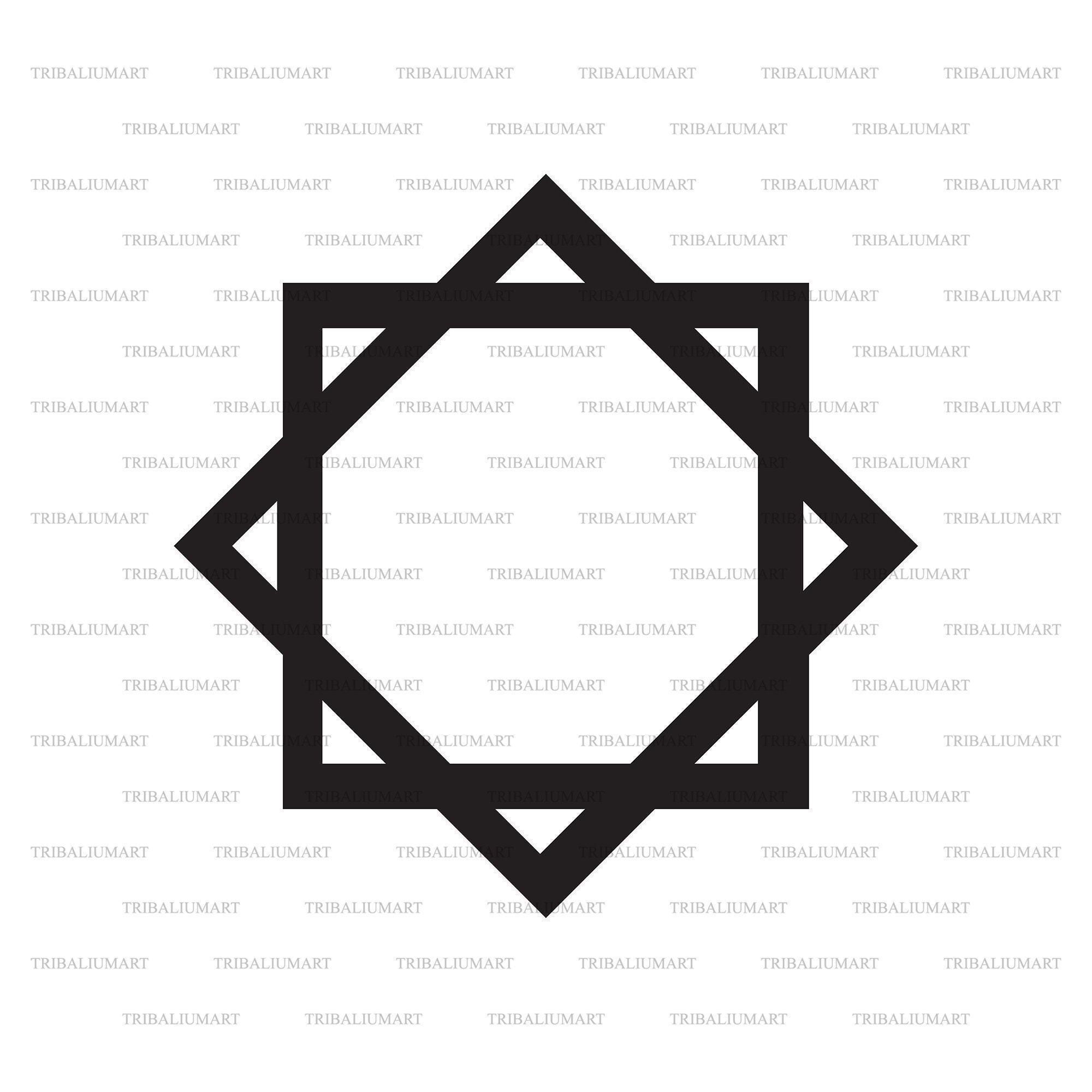 Eight pointed star. Cut files for Cricut. Clip Art silhouettes | Etsy